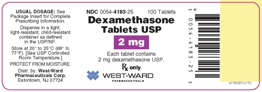 DEXAMETHASONE 2 MG TAB 100 - HIKMA PHARMACEUTICALS USA INC