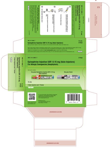EPINEPHRINE 0.15MG PFS 2 - TEVA PHARMACEUTICALS USA