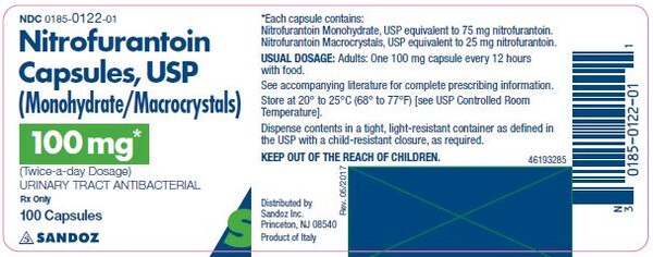 NITROFUR MACR 100MG BID CAP 100 - SANDOZ/RX