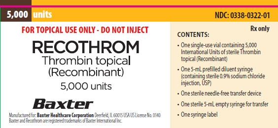 RECOTHROM 5000IU KIT - BAXTER MED