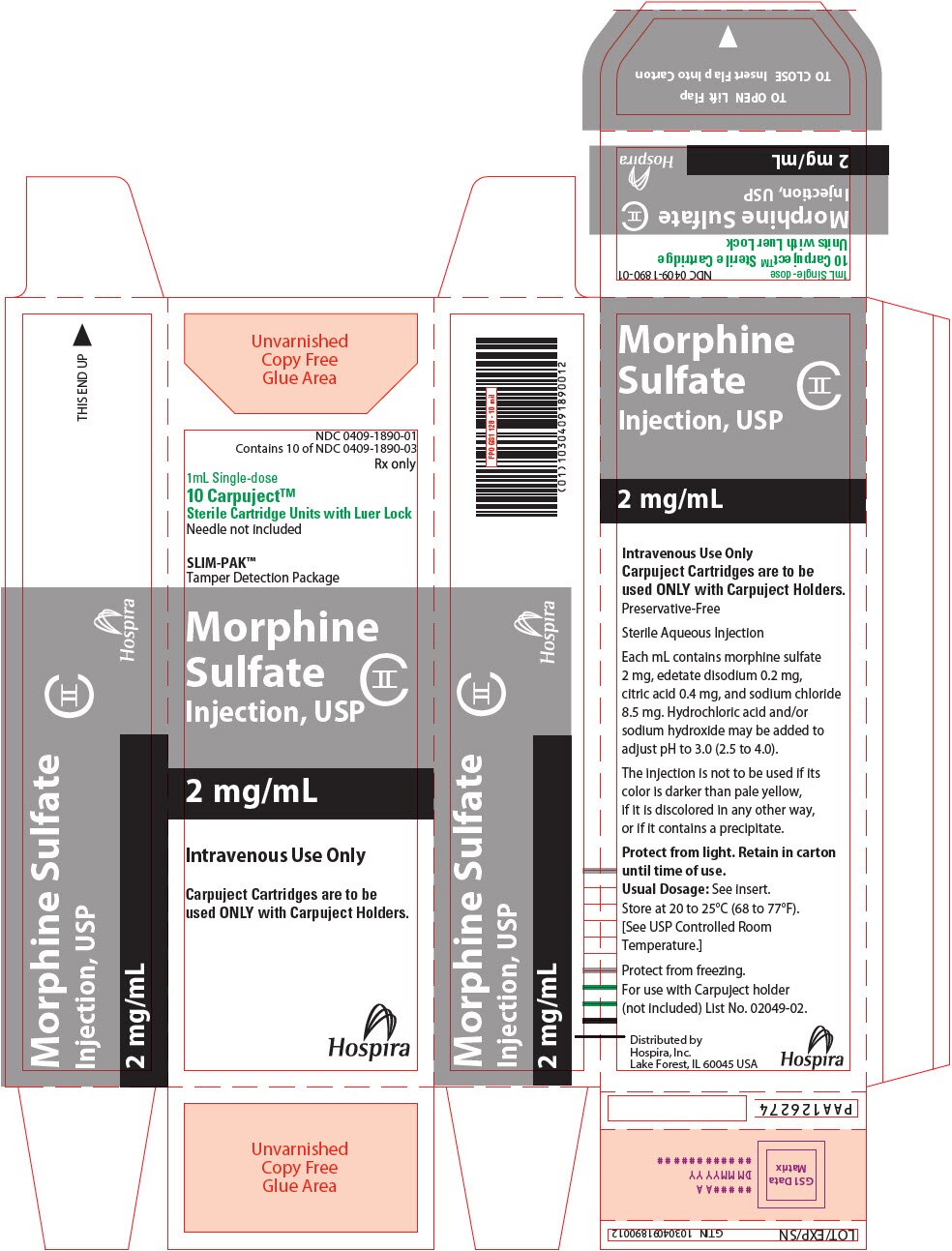 MORPHINE SUL 2MG/ML INJ 10X1ML - PFIZER PHARM