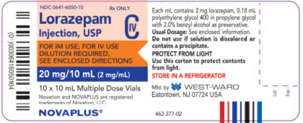 LORAZEPAM 2MG/ML VL 10X10ML - HIKMA PHARMACEUTICALS USA INC
