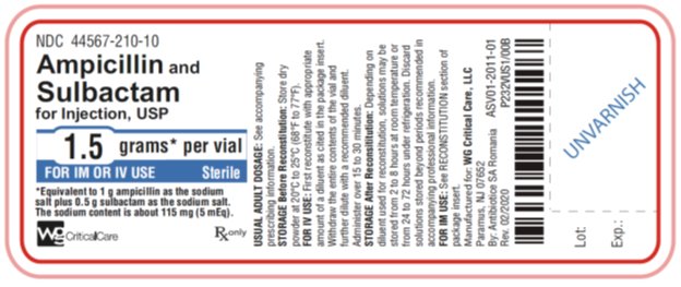 AMPICIL/SULB 1.5GM VL 10 - WG CRITICAL CARE, LLC