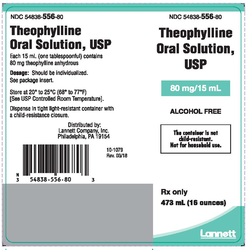 THEOPHYLLINE 80MG/15ML SOL 473ML - LANNETT CO INC