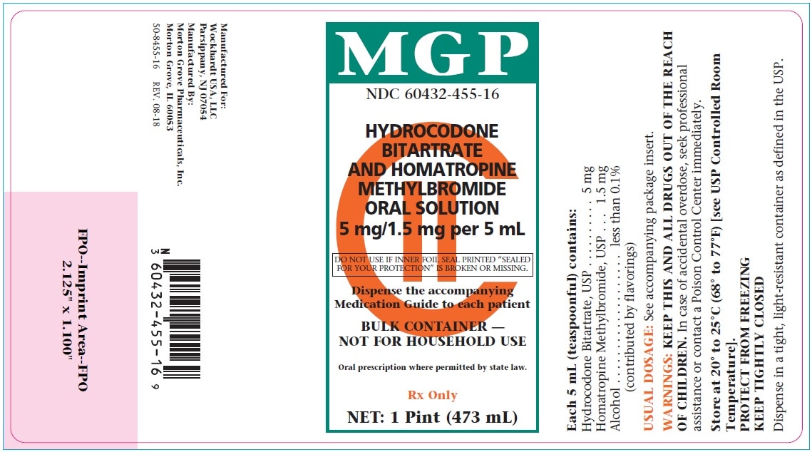 HYDROCOD-HOMA 5-1.5MG/5ML SYRP 473ML - MORTON GROVE PHARMACEUTICALS