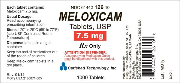 MELOXICAM 7.5MG TAB 1000 - CARLSBAD TECHNOLOGY, INC