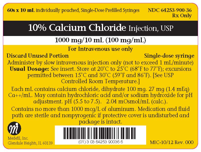 CALCIUM CHL 10 % PFS 60X10 ML - MEDEFIL, INC