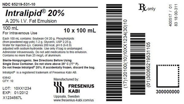 INTRALIPID 20% BAG 10X100ML - FRESENIUS KABI