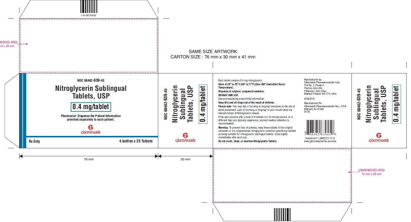 NITROGLYCERIN SUBL 0.4MG TAB 4X25 - GLENMARK